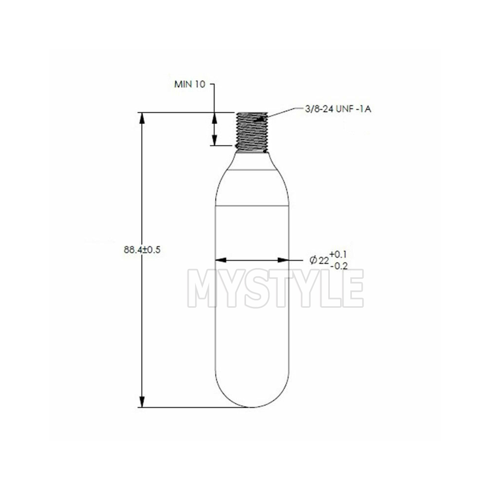 Bike Bicycle Tyre Air Inflator 16g Co2 Threaded Cartridge 10/20/30/40 ...